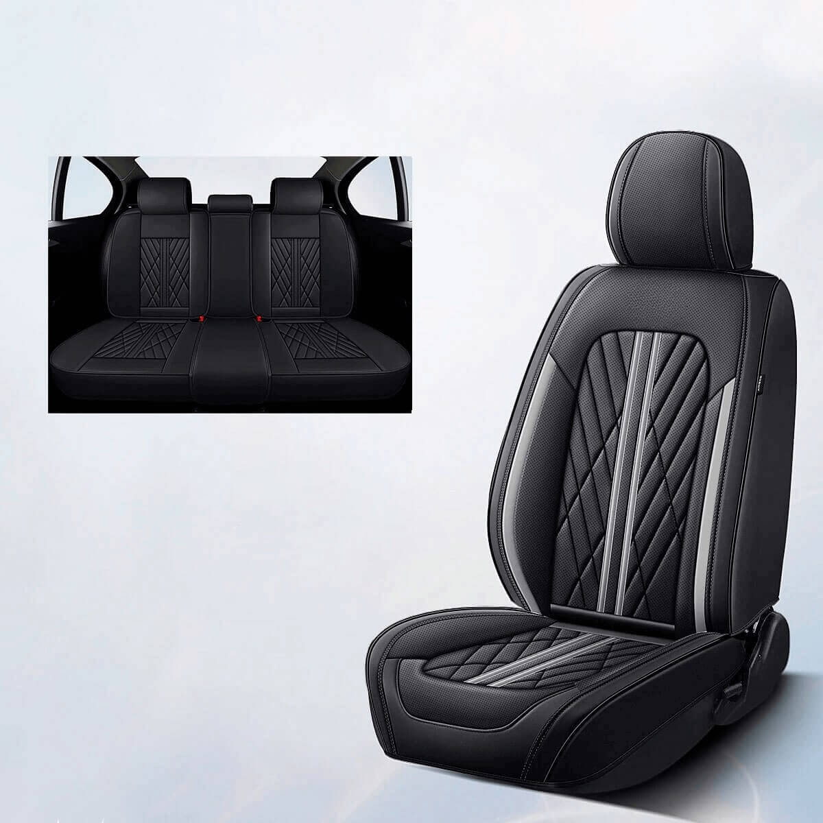 Signature Luxury Leather Car Seat Covers – Universal Fit for All ...
