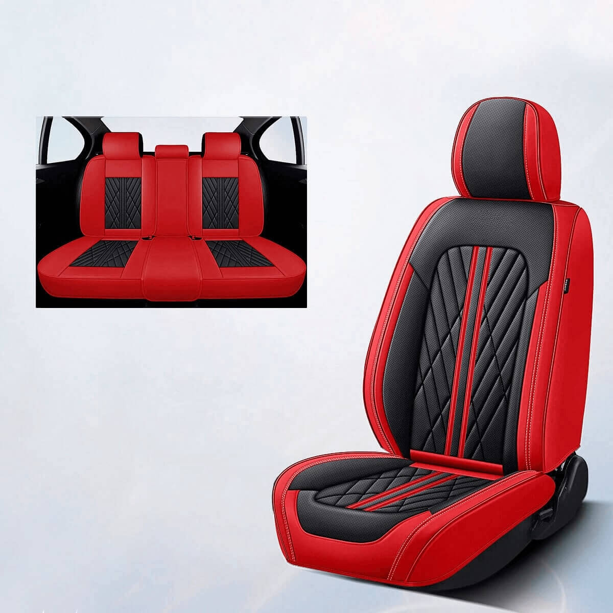 Signature Luxury Leather Car Seat Covers – Universal Fit for All ...