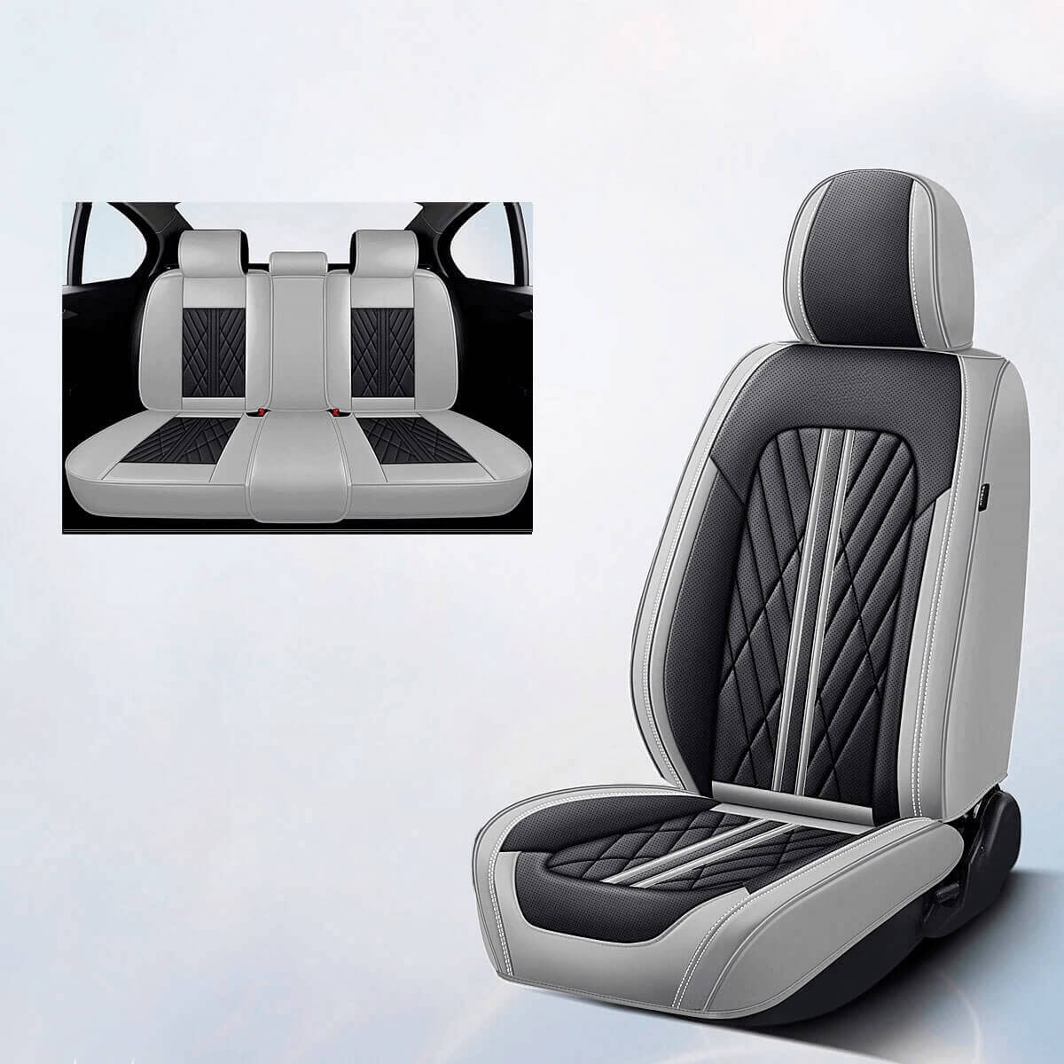 Signature Luxury Leather Car Seat Covers – Universal Fit for All ...